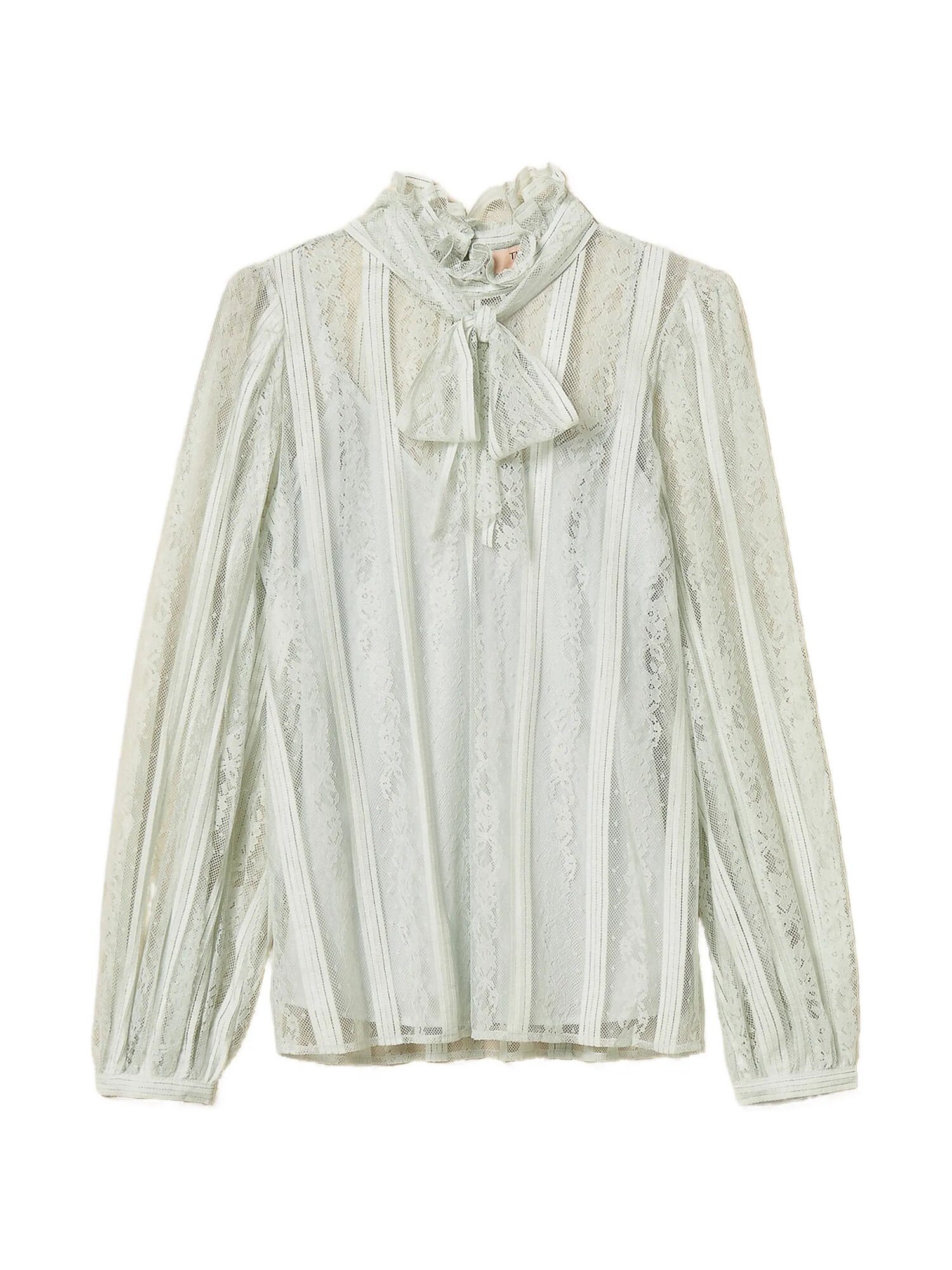 Блуза Striped lace bow blouse