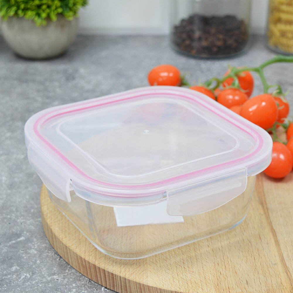 Контейнер 800мл стеклянный квадратный тм Appetite