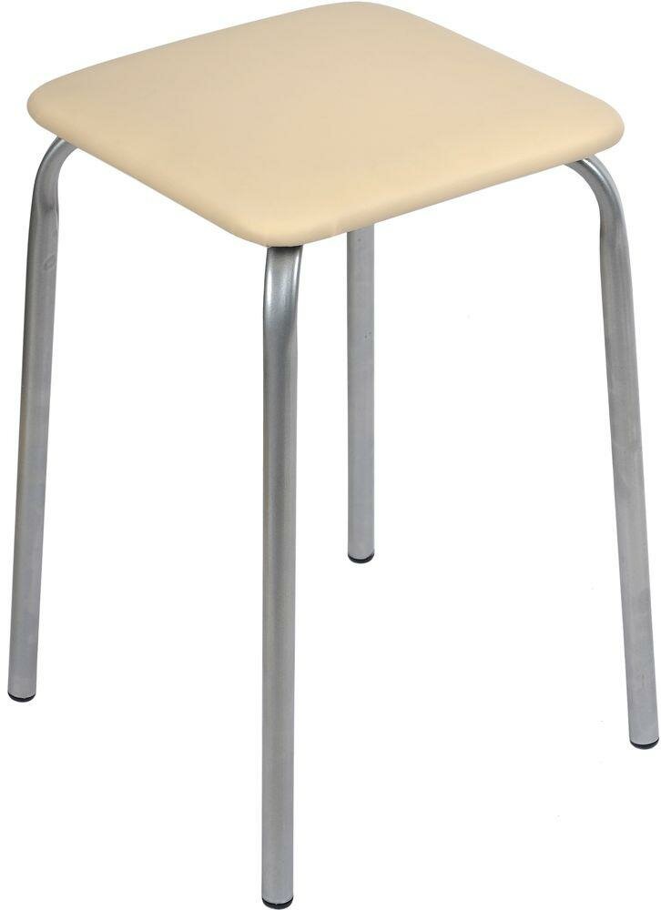 Табурет МЕТ каркас на 4-Х опорах (квадрат СИД) ТБ2/СЛ слон кость НИКА