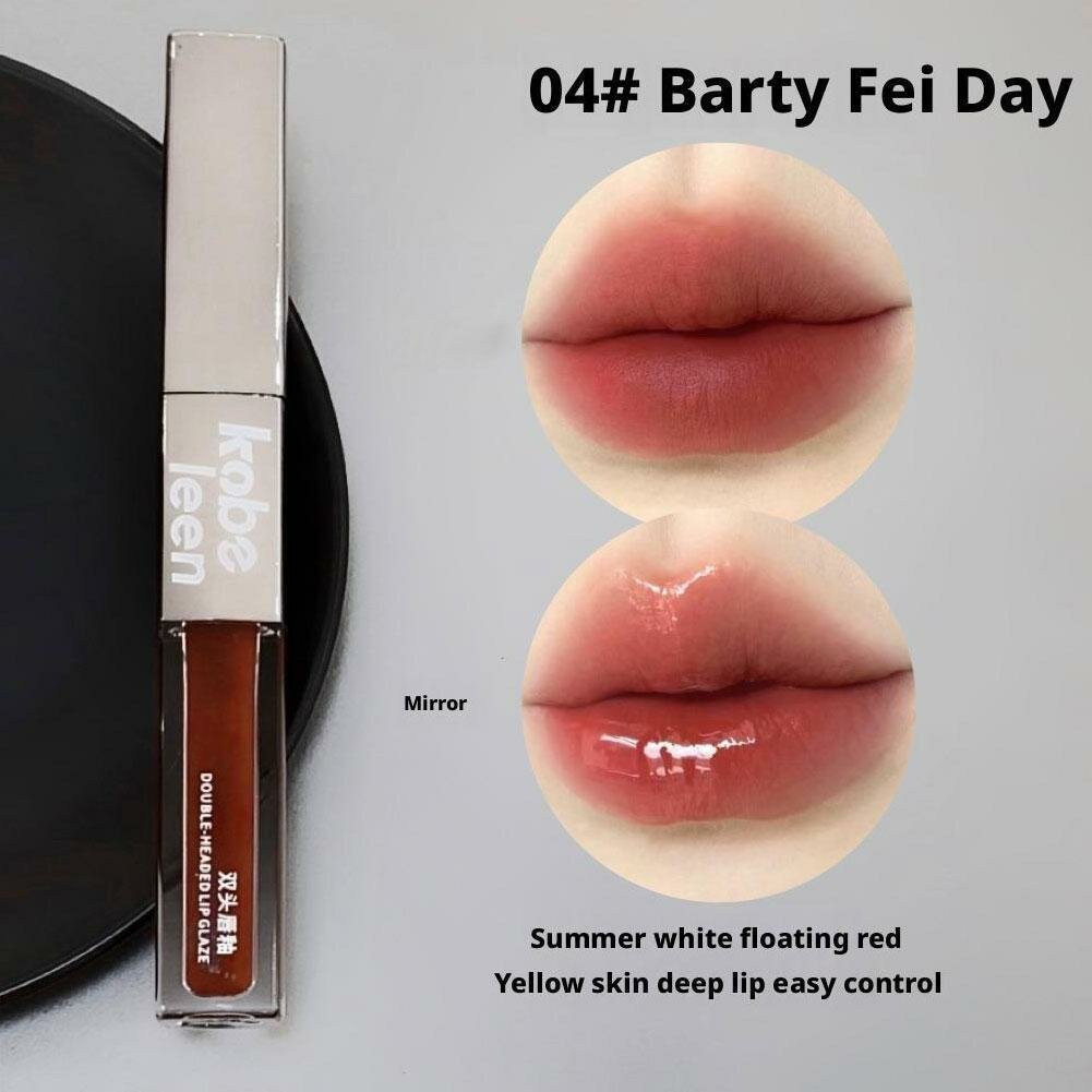 Kobeleen Double headed Liquid Lipstick Matte & Glossy Cosmetic Makeup Tint Lip Lip Long lasting M9N8