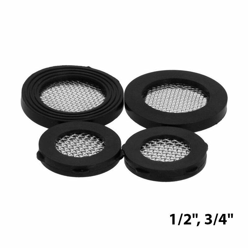 Набор прокладок для смесителя с сеточкой 1/2" (2шт) и 3/4" (2шт) TeRma 10154