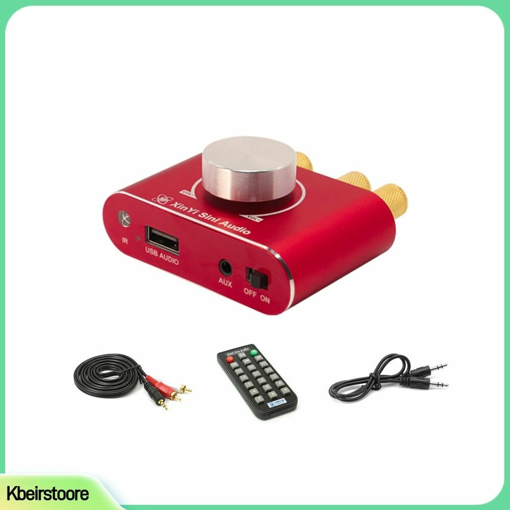 Беспроводной аудиоусилитель 100Вт+100Вт BT 5.1, портативный, для авто и дома