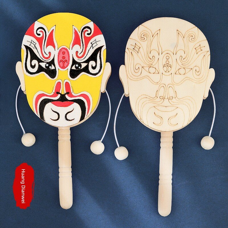 Набор для творчества: детская раскраска-погремушка, материалы для рукоделия, роспись лица по мотивам Пекинской оперы,