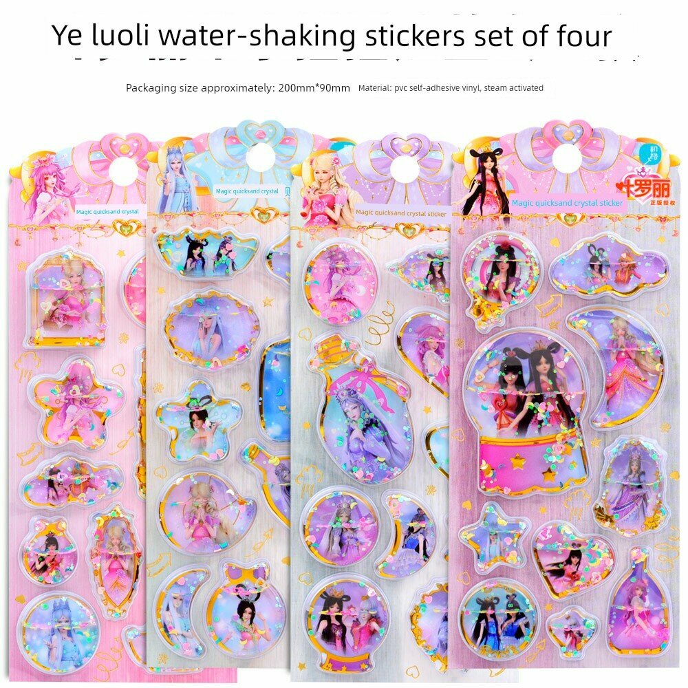 Наклейки-шампуни «Феерическая мечта» от Ye Luoli: 3D-наклейки с водой и мигающим светом «Ледяная принцесса» для девочек