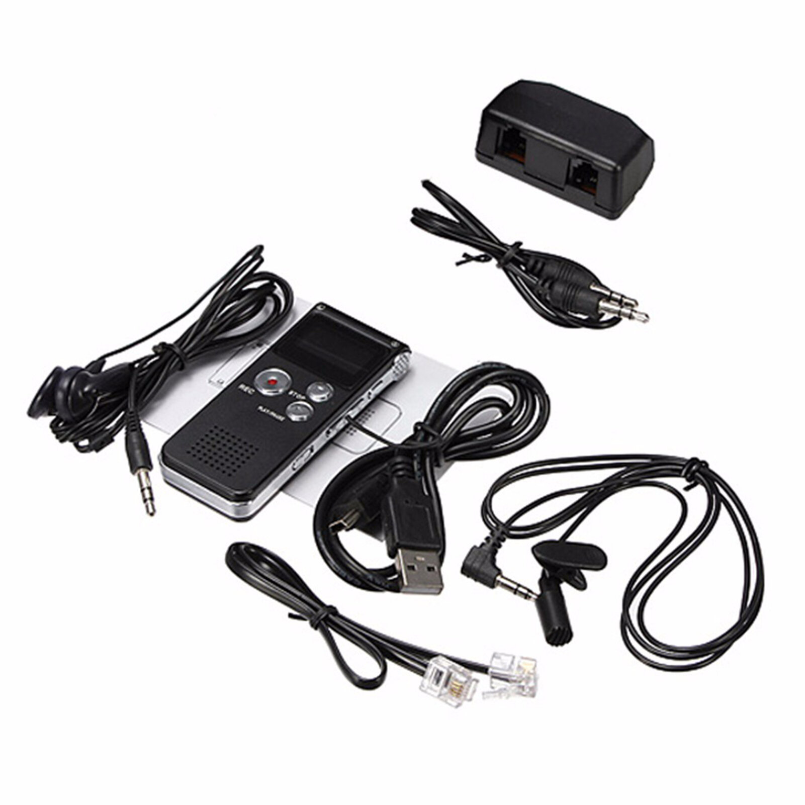 Цифровой диктофон с встроенной литиевой батареей 8 ГБ, MP3-плеер.