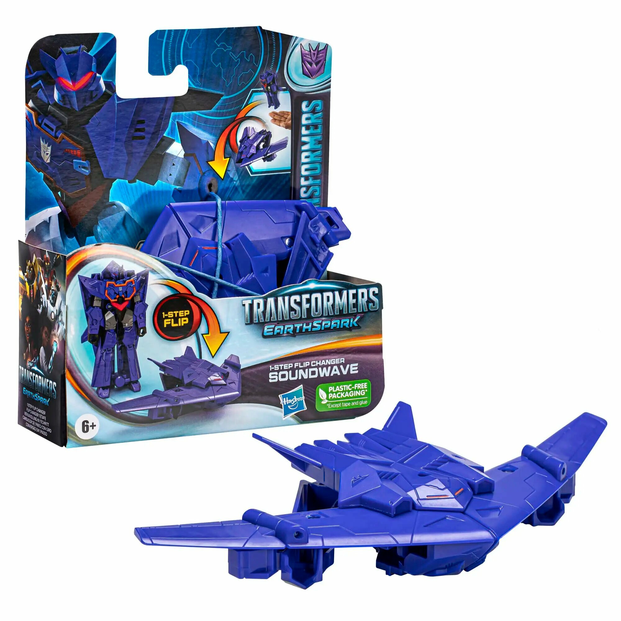 Hasbro Transformers EarthSpark Soundwave 4-дюймовая фигурка, Синий, Унисекс