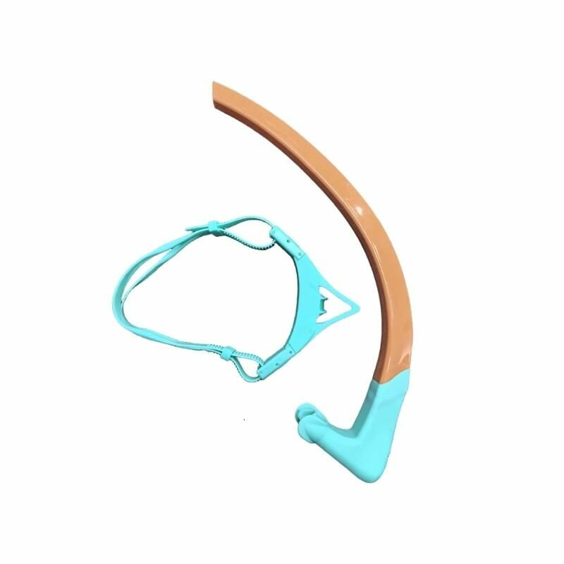 Тренировочная трубка для плавания с фронтальным дыханием, простая в использовании, оранжевый цвет - Детская модель