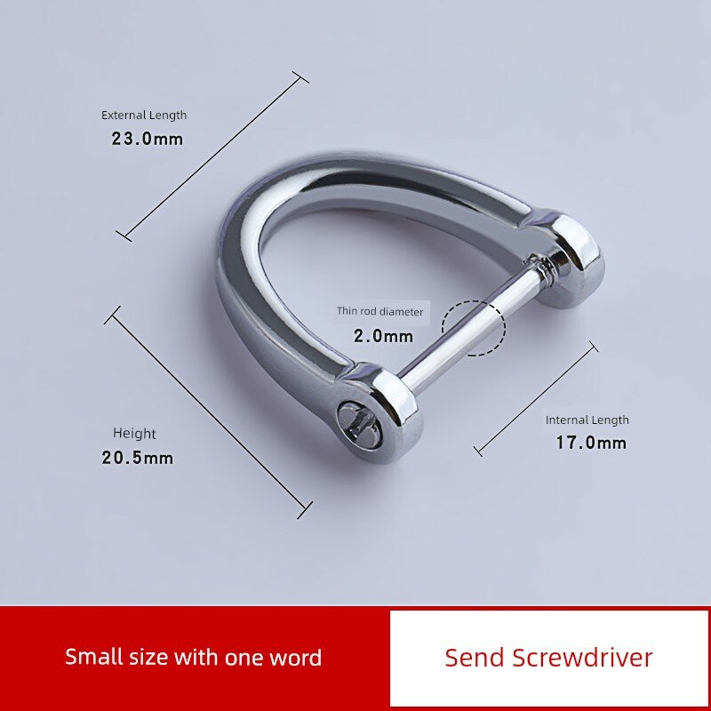 Брелок-подвеска из титанового сплава и нержавеющей стали в форме подковы для ключей, аксессуар для женщин и мужчин,