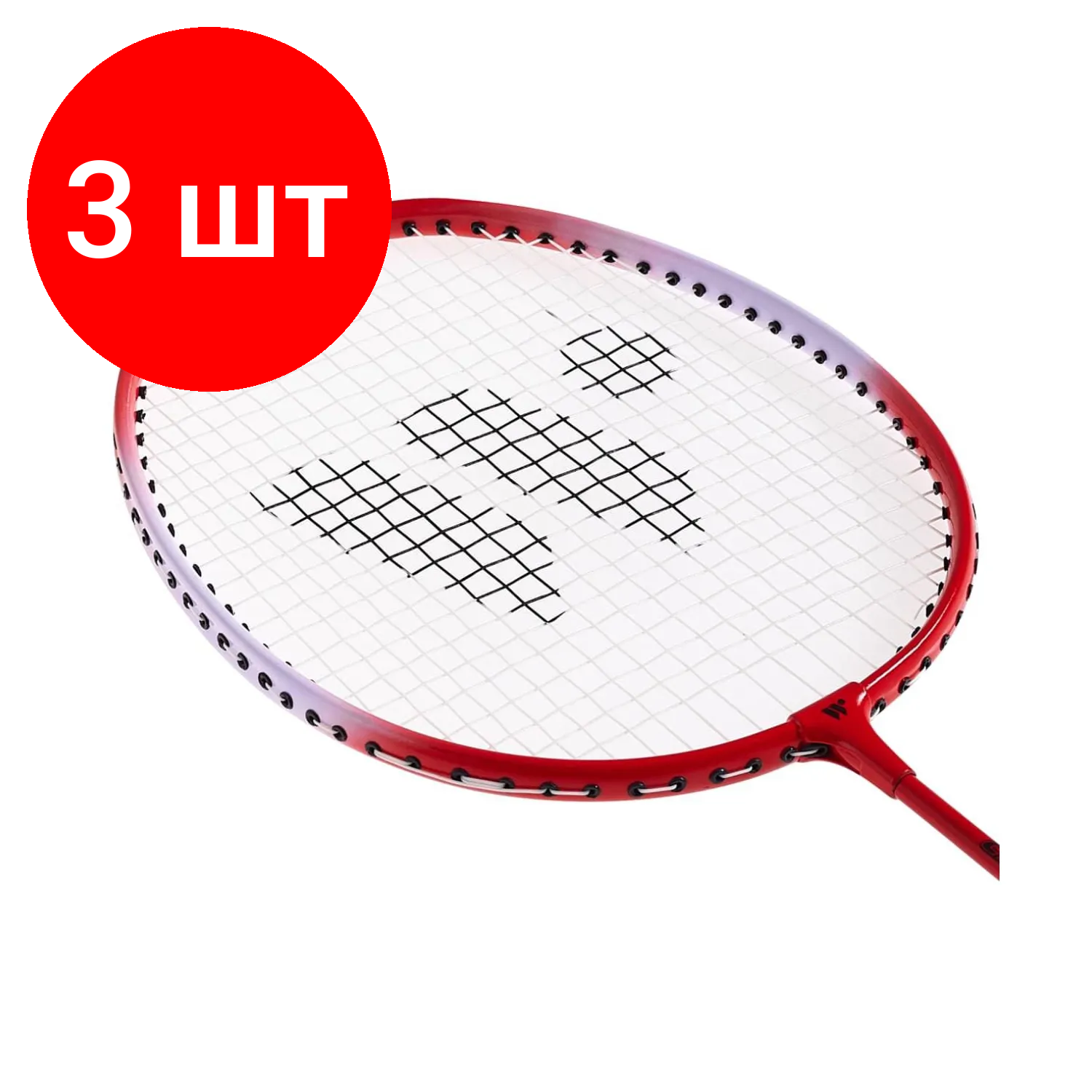 Комплект 3 упаковок, Набор д/бадминтона WISH Challenger 311K (2 ракетки), красн 1/25, УТ-00010403