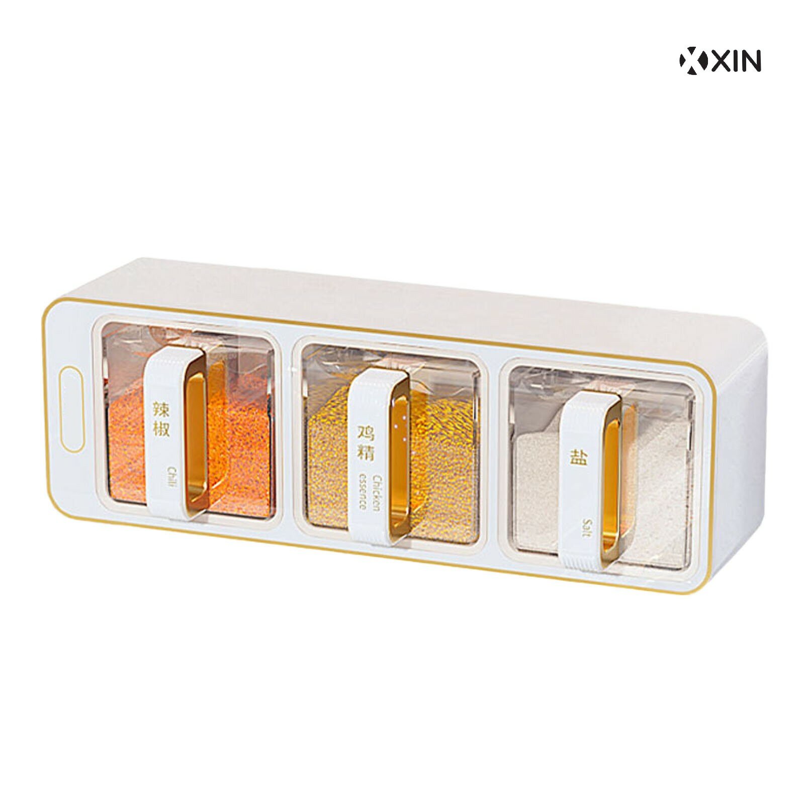 Настенный контейнер для специй с 3 отделениями, экономящий место, набор для хранения приправ