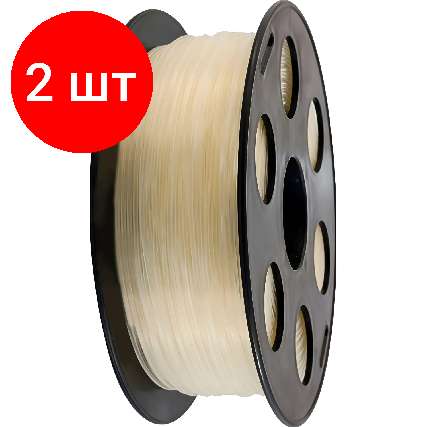 Комплект 2 штук, Катушка PLA пластик BestFilament, 1.75 мм, натуральный, 1 кг