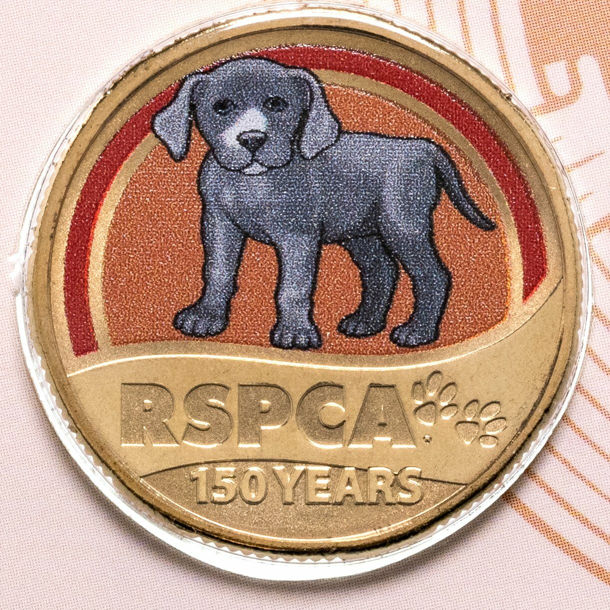 Австралия 1 доллар 2021 "150 лет Обществу защиты животных - собака", Алюминиевая бронза, в сохранности UNC