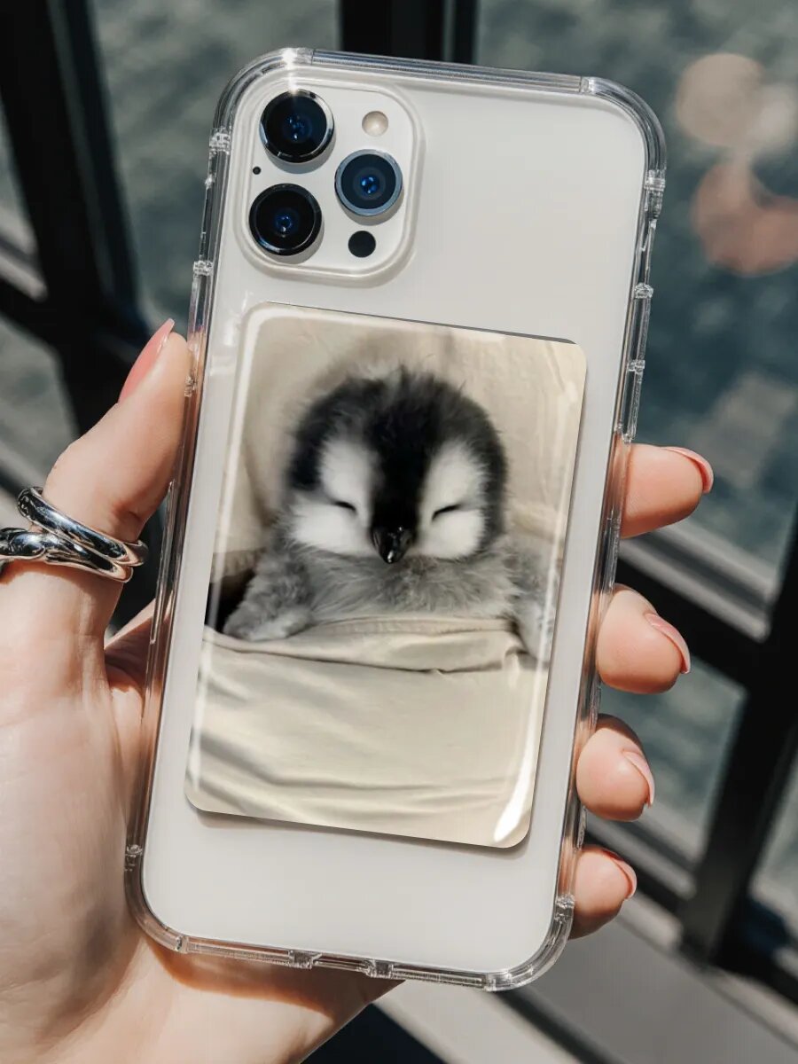 3D стикер на телефон большой Пингвинчик