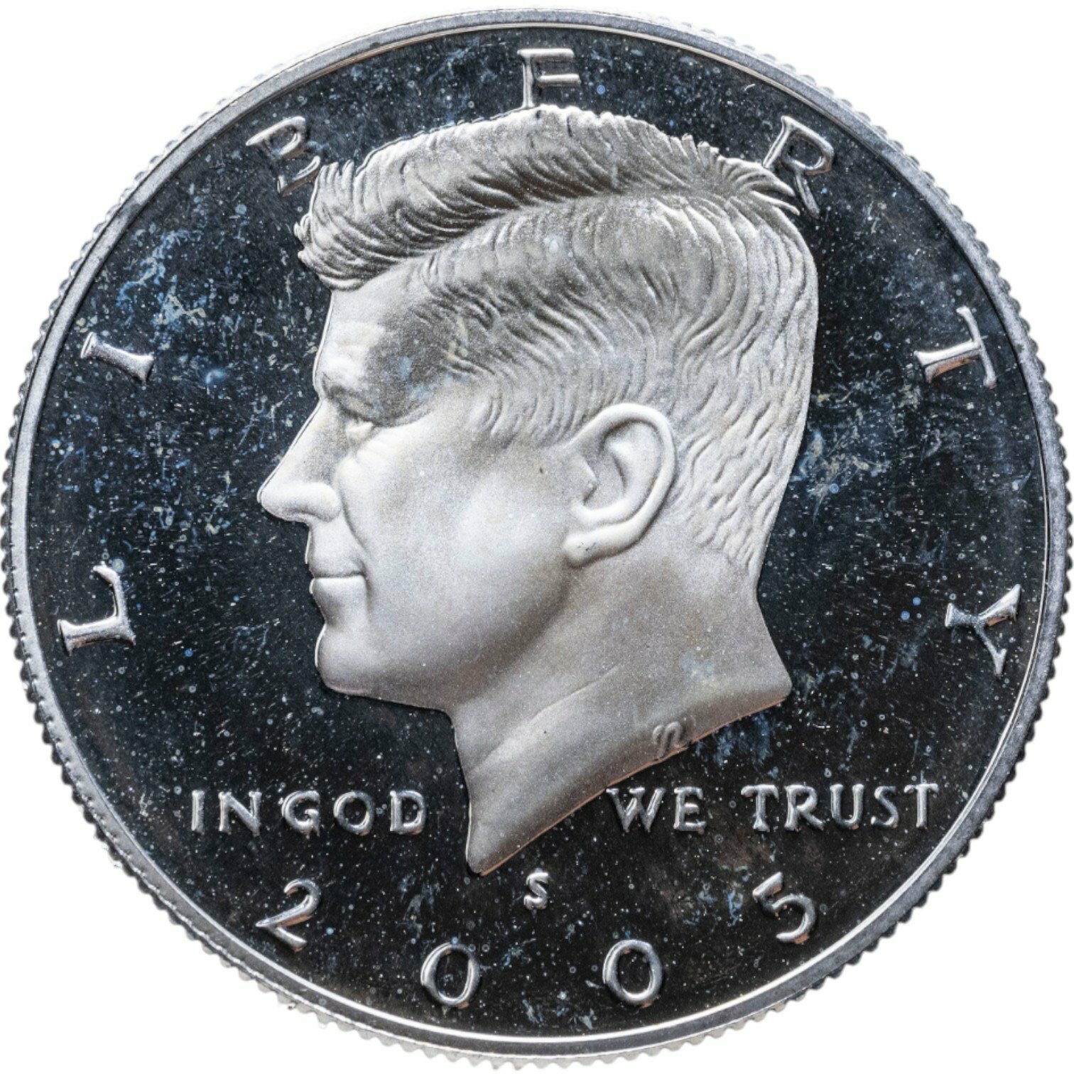 США 50 центов 1/2 доллара, half dollar 2005 Proof Kennedy Half Dollar Кеннеди Знак монетного двора "S" - Сан-Франциско, Серебро 900