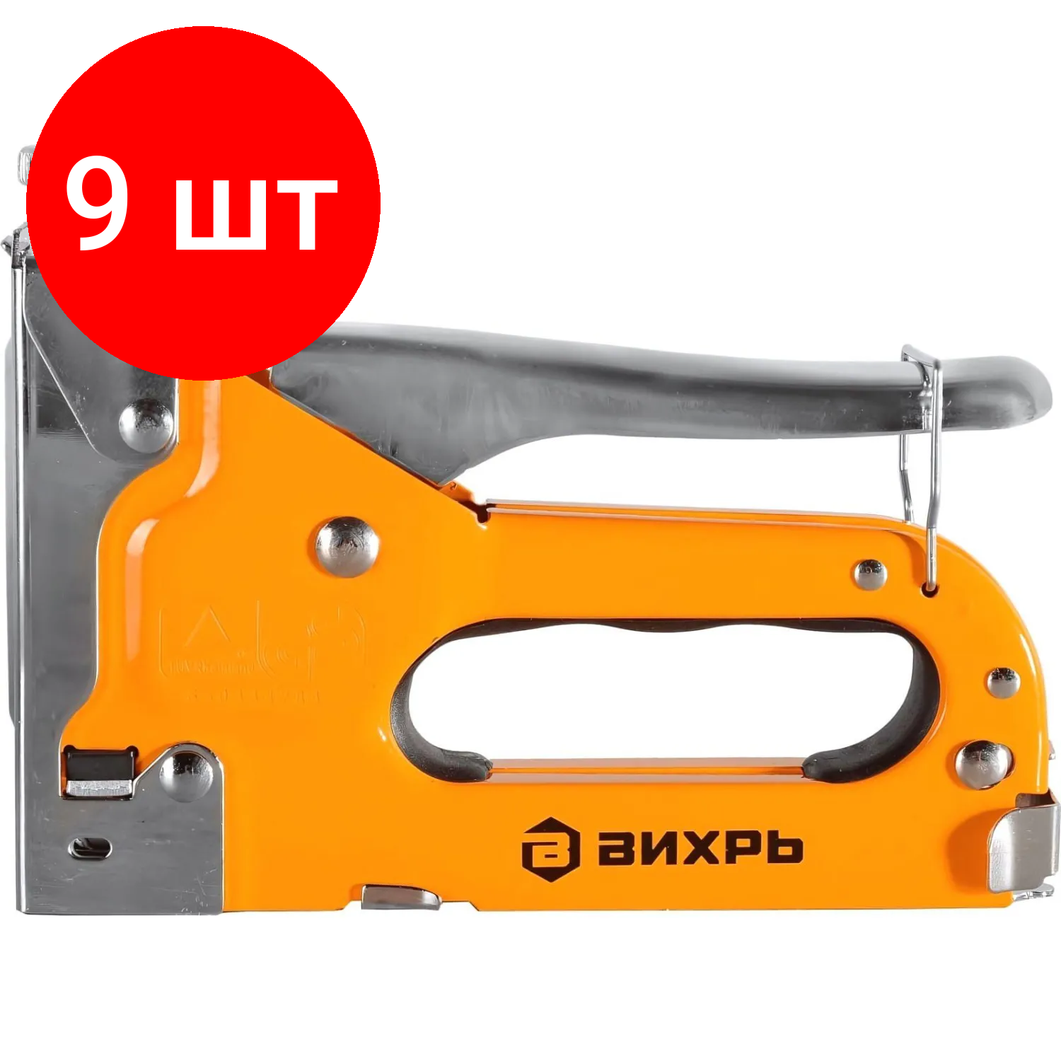 Комплект 9 штук, Степлер строительный, тип скобы 53 (скобы 4-14мм)73/9/3/1