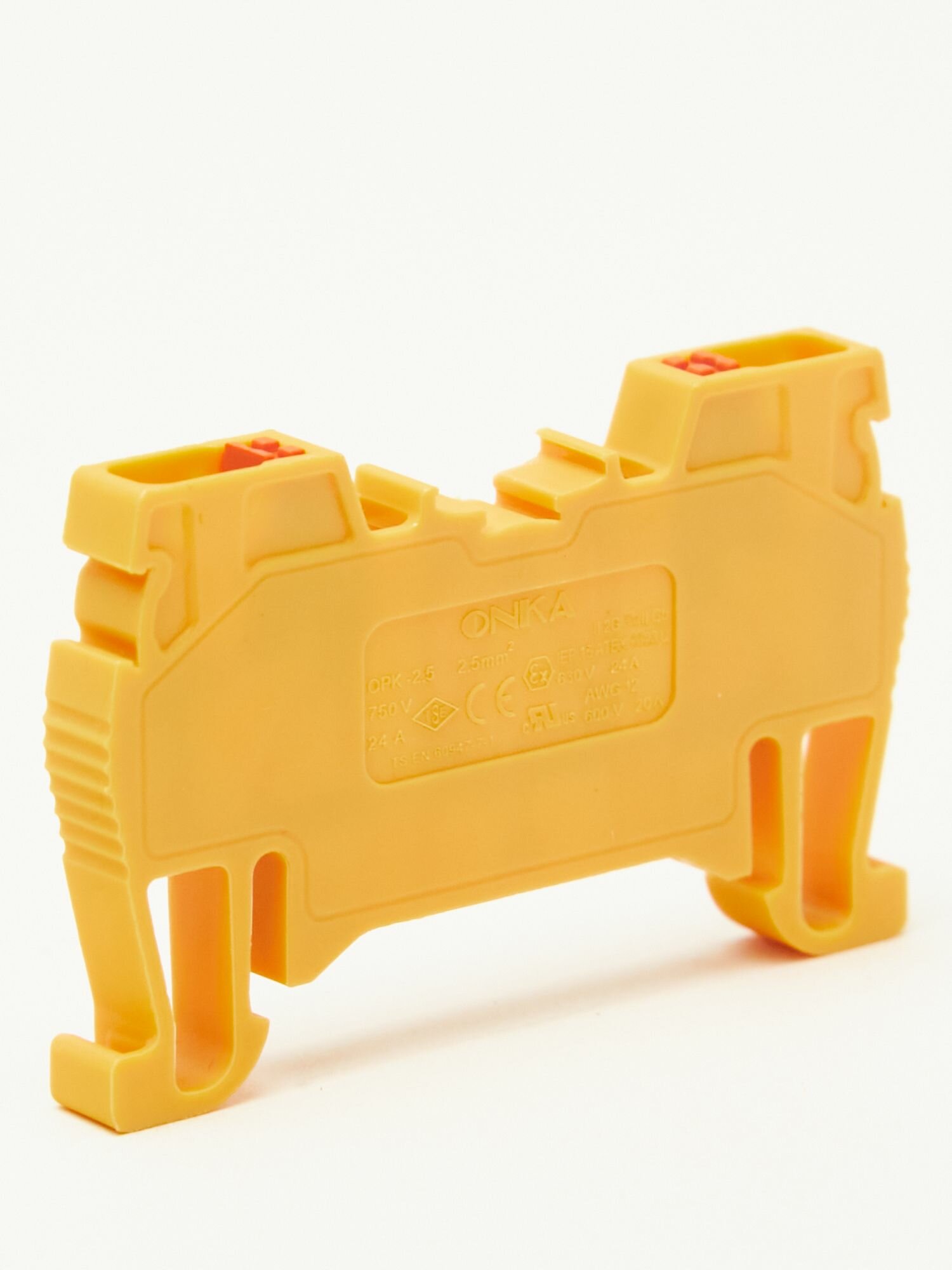 Клемма пружинная Onka OPK 2,5, 2,5 кв мм (желтый) 1020019