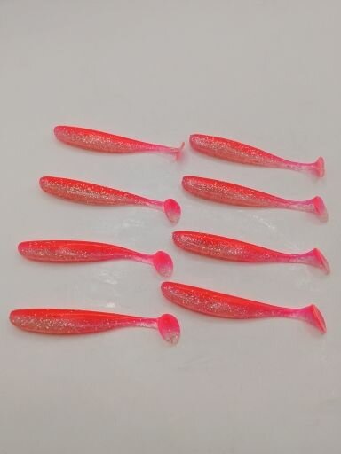 Силиконовая приманка Keitech Easy Shiner 3, 70мм, 2гр, набор 8шт.