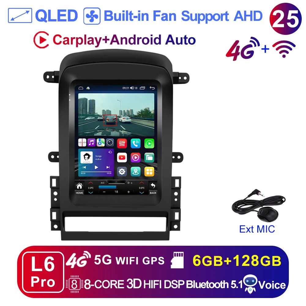 LEHX L6Pro 2 Din Android 14 авто стерео автомобильный радиоприемник мультимедийный L6 Pro(6-128GB)-0