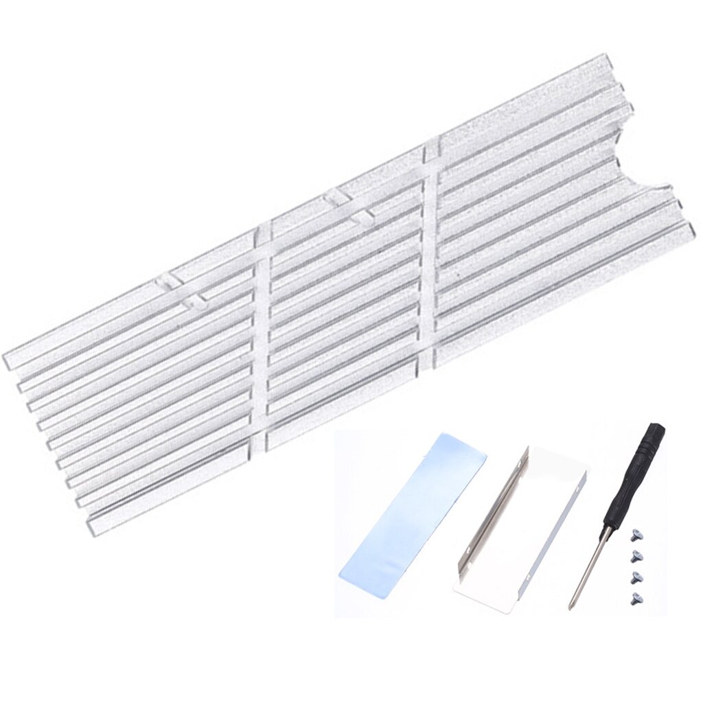 Алюминиевые SSD-кулеры для накопителей M.2 2280 с термопроводящей силиконовой прокладкой