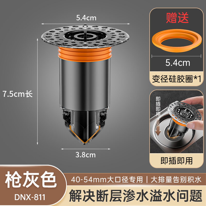 Двойной открытый стиль напольного дренажа Hansha, сердцевина из нержавеющей стали 304, антизапах, защита от насекомых, универсальный антиобратный дренаж, устройство против обратного потока