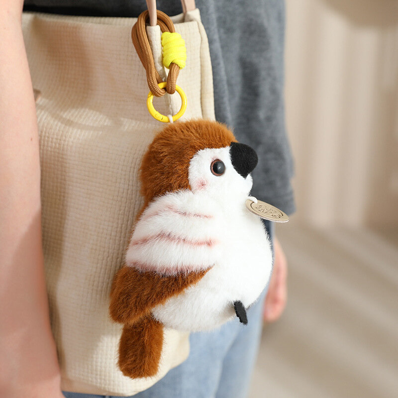 Браслет с кольцом попугая, стоячая плюшевая панда, брелок, подарок на день рождения для девочек, плюшевая игрушка