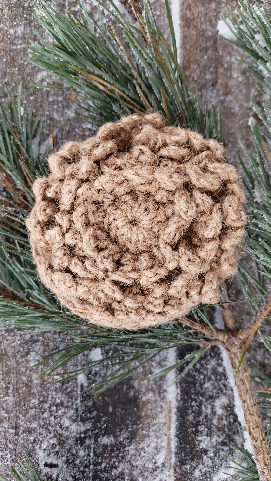 Мочалка для тела, 100 % джут, ручная работа