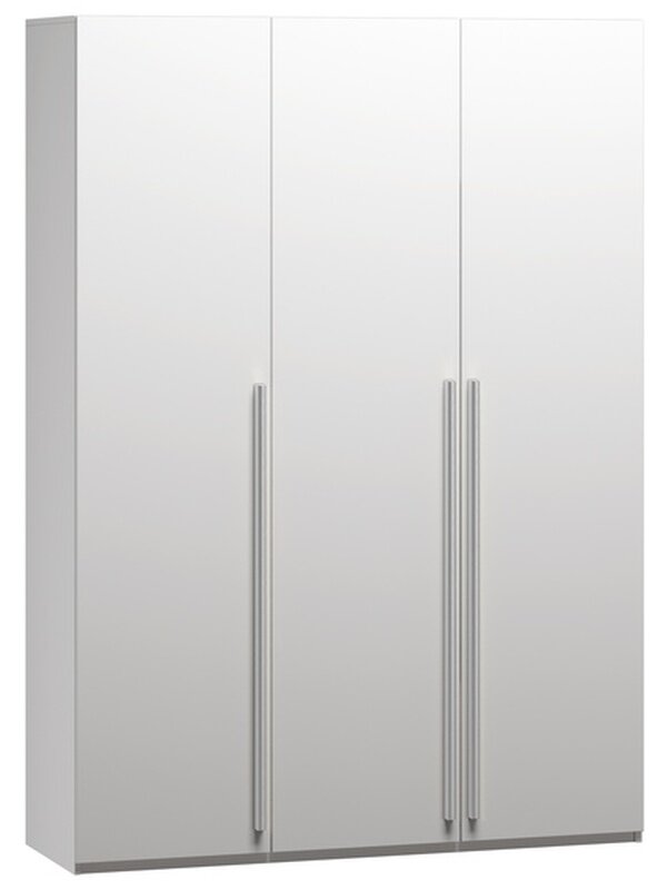 Шкаф распашной Лорена Бест-3 Белый для одежды трехдверный 130*250*40