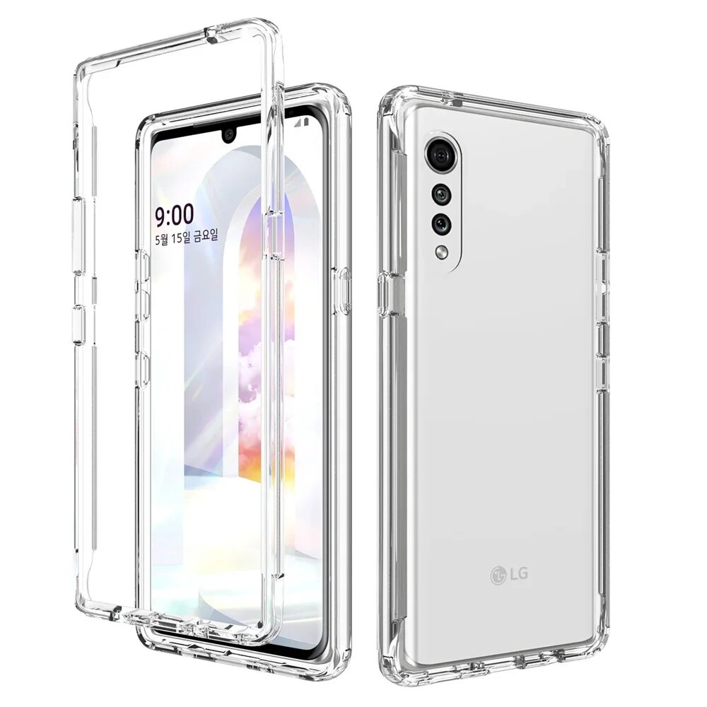 Чехол для LG Velvet 5G, прозрачный, противоударный
