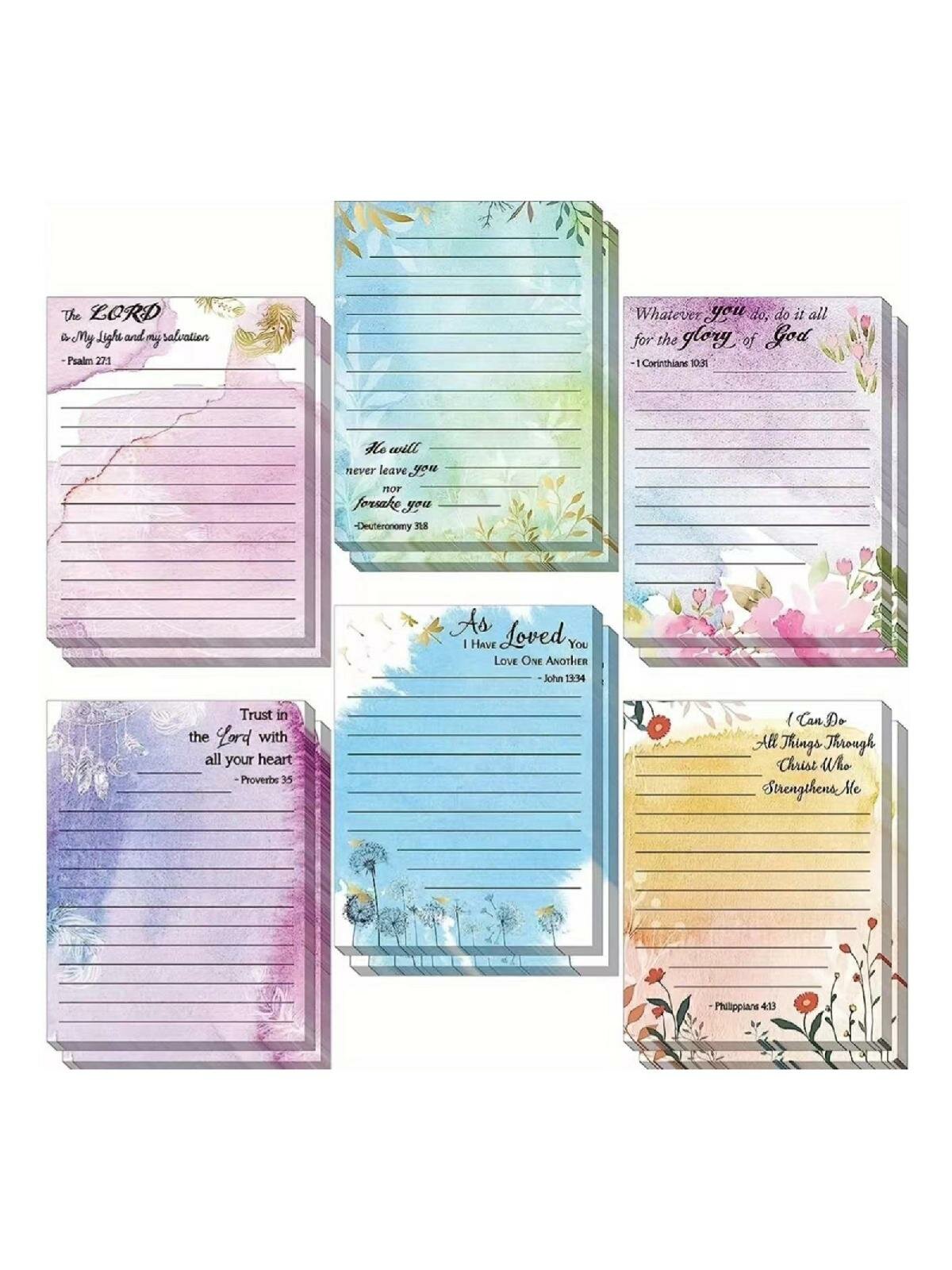 6/8 Шт Самоклеящихся Стикеров Memo Pad Flower Sticky Notes для студентов