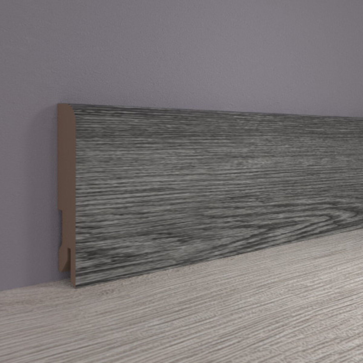 Плинтус МДФ напольный Лука ПЛ 80МДФ, 16х80 мм, длина 2,4 м, дуб скальный темный 4018