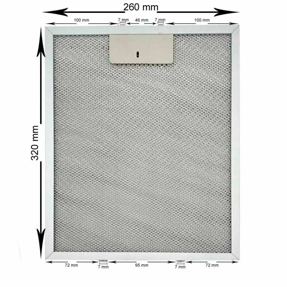 2 шт. Фильтр для вытяжки. 320 x 260 мм 32 x26 см Жироулавливающий. Металлический. 40472918 (81471061)