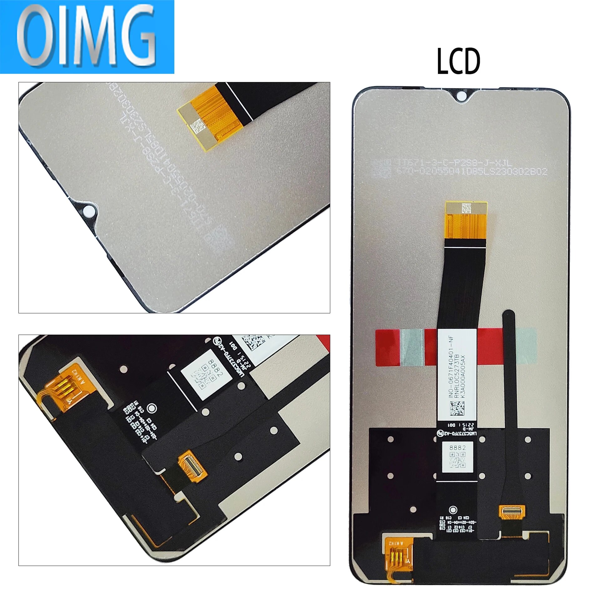 6,71 "для POCO C40, оригинальный ЖК-дисплей с рамкой, сенсорный экран 220333QPG, запасные части LCD