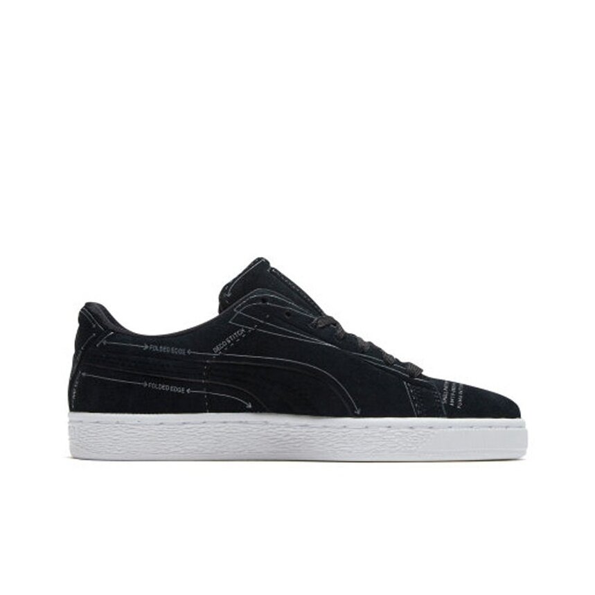 Кроссовки PUMA Suede, размер EU 41 стопа (26.5CM), черный — фото 1