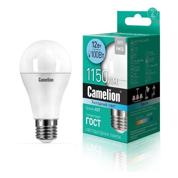 Лампа Camelion LED/12W-A60-4K/E27