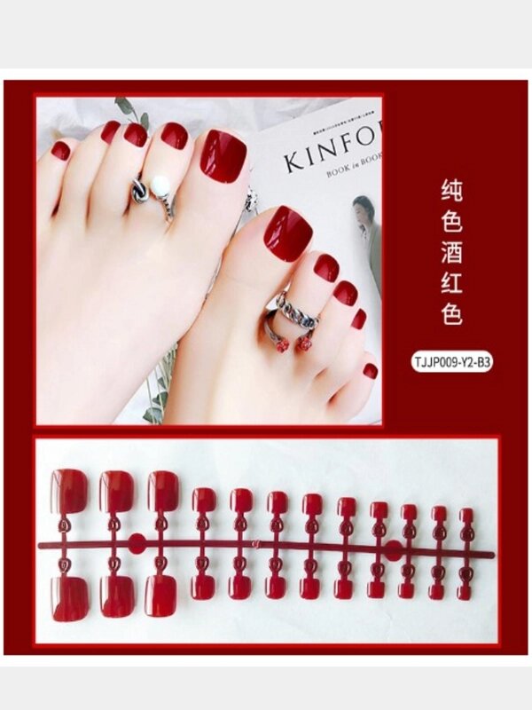 Накладные ногти для педикюра - 24 шт