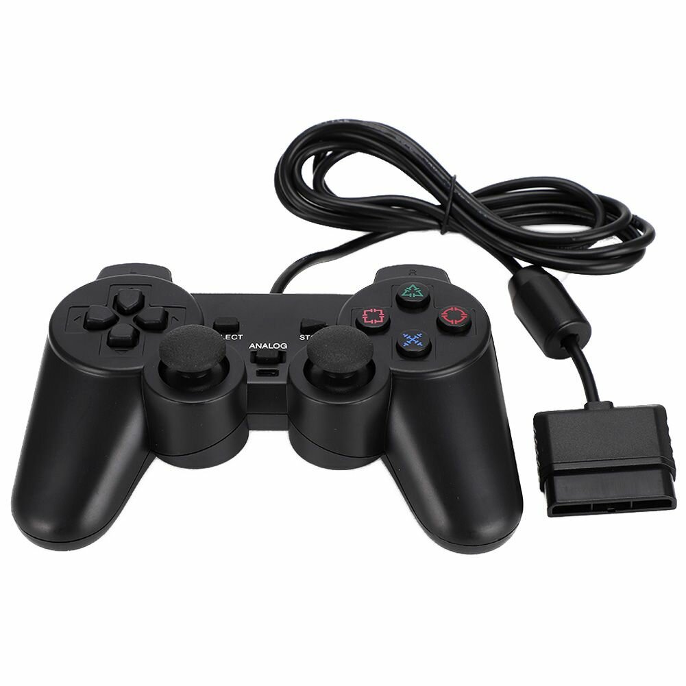 Проводной геймпад с двойным мотором для игровой консоли PS2