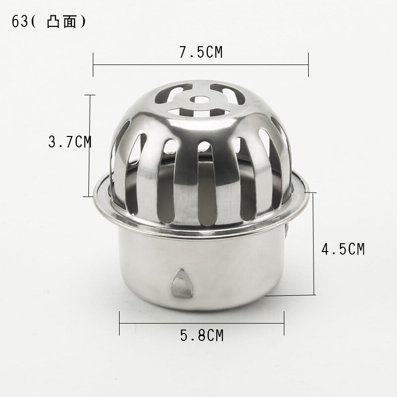 Нержавеющая сталь, круглый слив для пола, крышка сливного отверстия, карточный тип, большой слив, антизасорение, дренаж для дождевой воды на улице