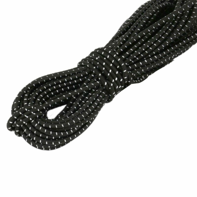 10 метров, эластичная веревка, круглая высокоэластичная резиновая веревка -белые точки на черном фоне