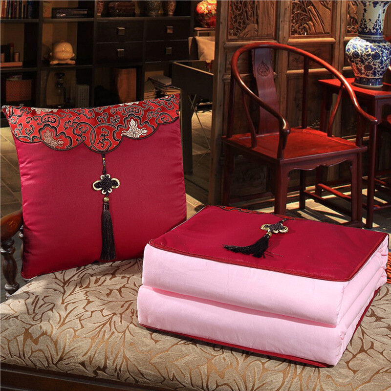 Подушка с вышивкой в китайском стиле, одеяло, подушка для автомобиля, подушка с индивидуальным печатным логотипом, подарочная подушка с китайским узлом