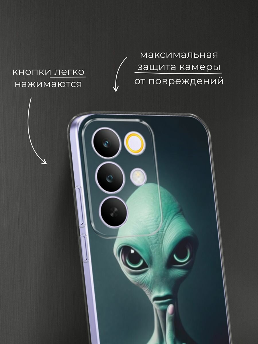 Чехол на Realme C85 Pro / Реалми C85 Про с принтом Жест пришельца — фото 1