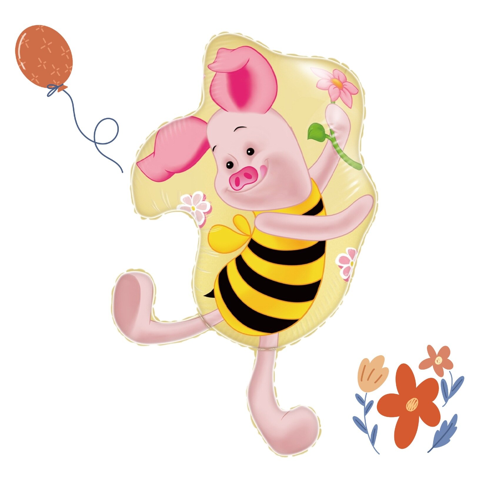 Новый воздушный шар из алюминиевой фольги Винни-Пуха в форме поросенка, воздушный шар из алюминиевой фольги для детского дня рождения