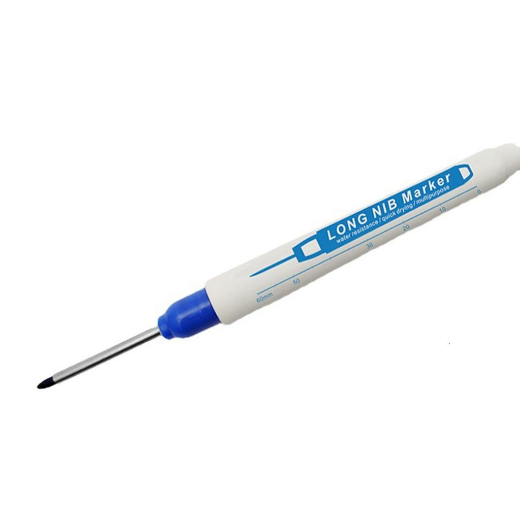 Черный маркер для глубоких отверстий, универсальный, Синий