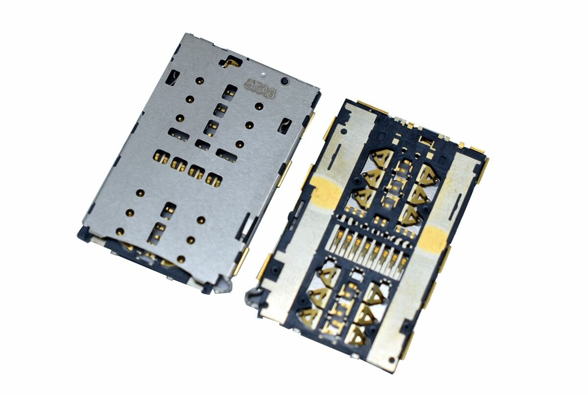 Коннектор SIM-карты (сим), mmc коннектор для Huawei P20 Lite/Mate 20 lite/View 10/Meizu M2 (S162)