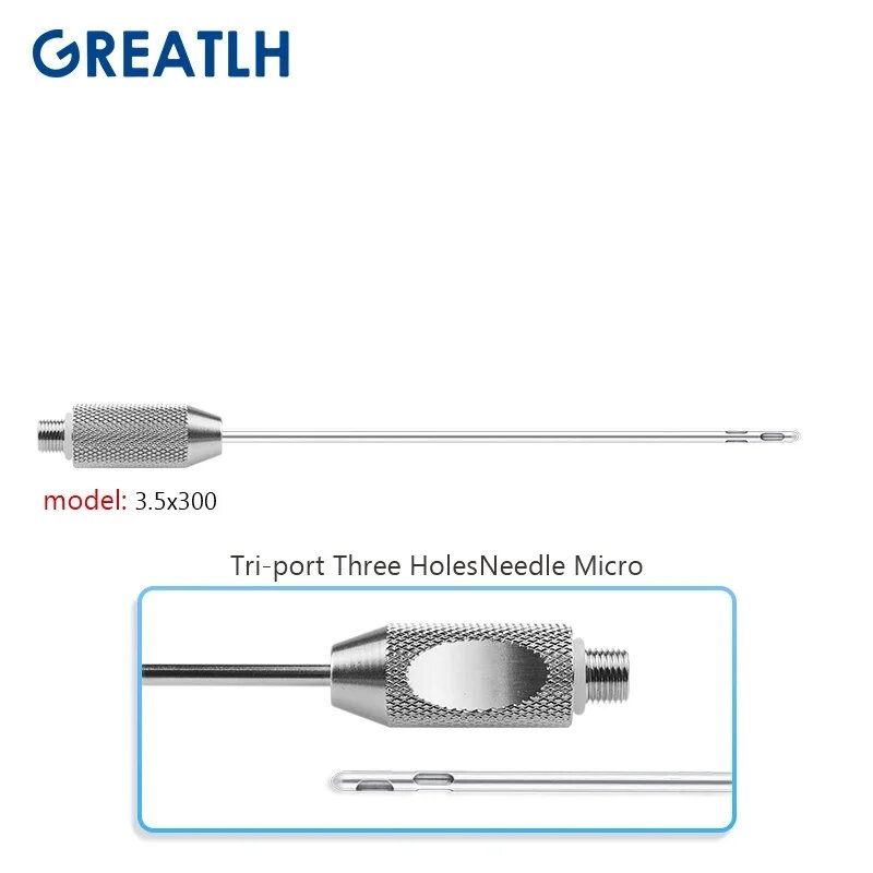 GREATLH Канюля для липосакции трехпортовая 3.5x300mm