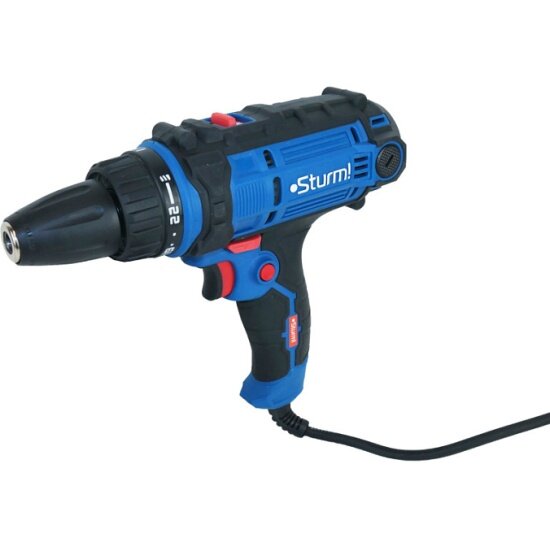 Sturm! ID2150P Дрель шуруповерт "Проф", 2 скор, патрон 10 мм, 22+1, 45 Нм, шнур 5 М