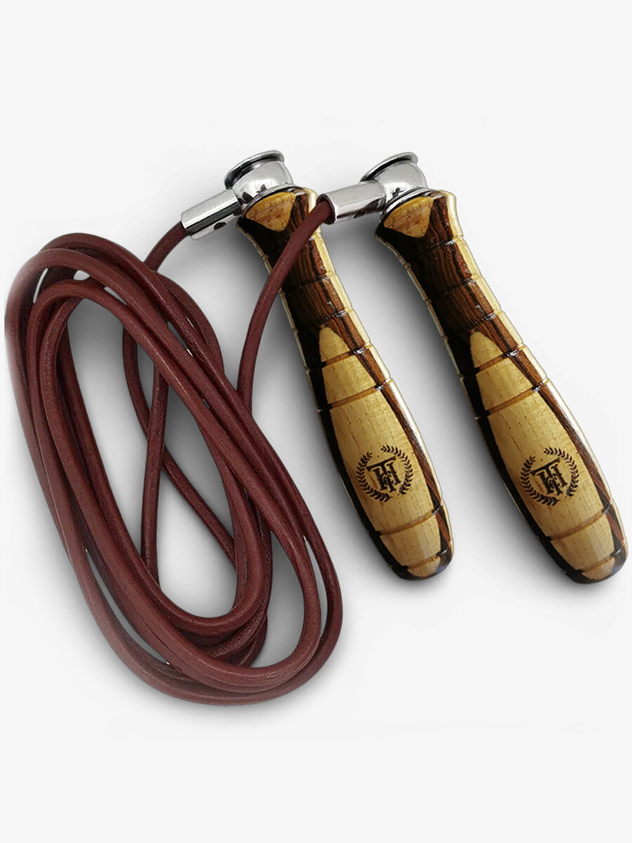 Скакалка для бокса Hardcore Training с кожаным шнуром. 270см