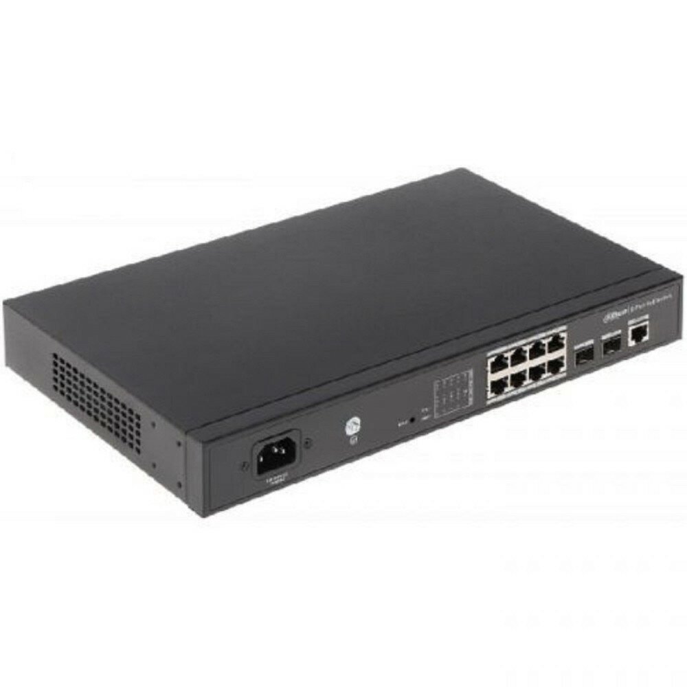 Коммутатор DH-PFS4210-8GT-150 Dahua Веб-интерфейс 10 портов 1000 Мбит/сек