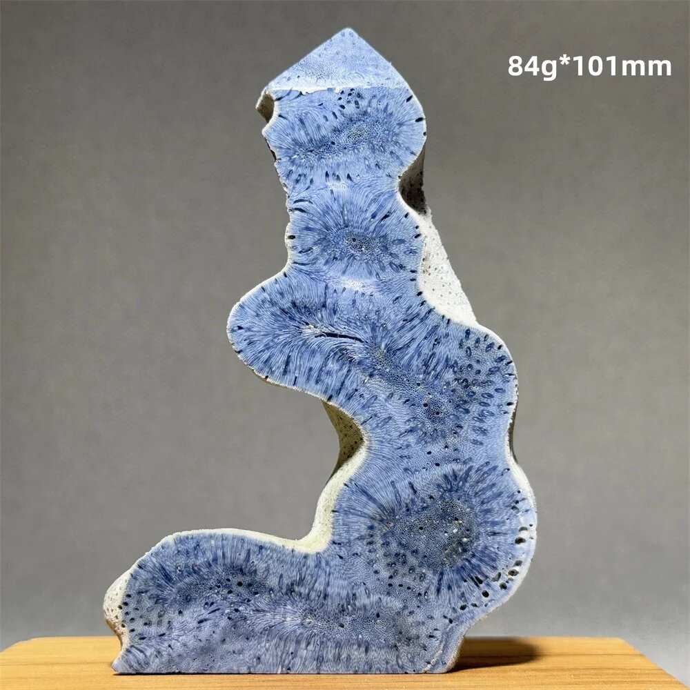 Синий коралл, натуральный кварц 23 84g 101mm