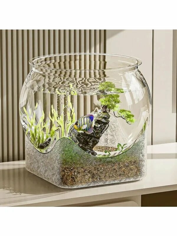 Круглая прозрачная пластмасса ваза шар / Аквариум для рыбок