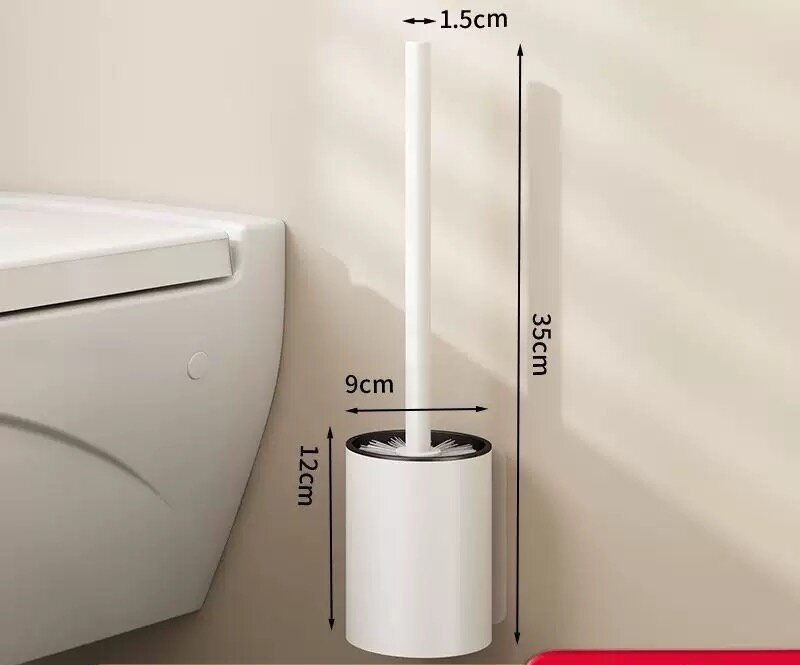 Держатель для щетки для унитаза в ванной комнате, , прочная вертикальная щетка для унитаза, черные аксессуары, Black